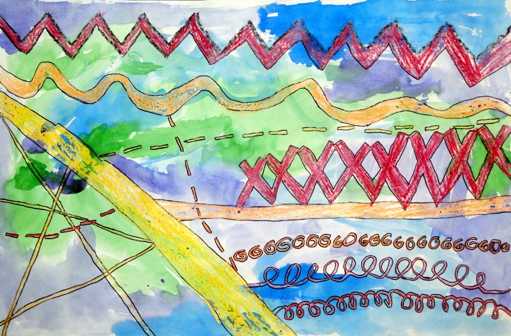 Lines from the Art Room: Finished First Grade Line Projects