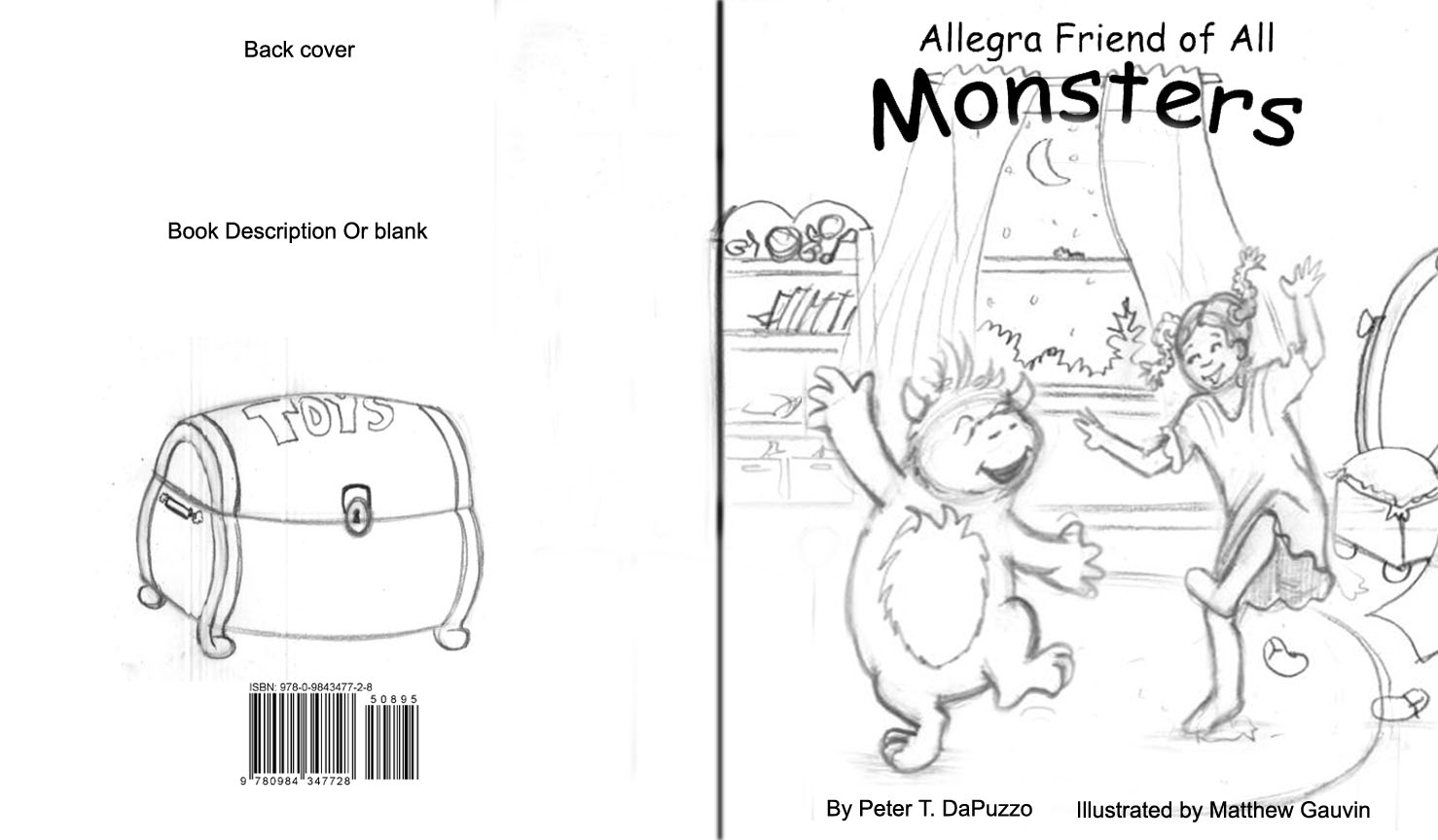 MG Children's Book Illustrations: Monster Book Cover Design: Two