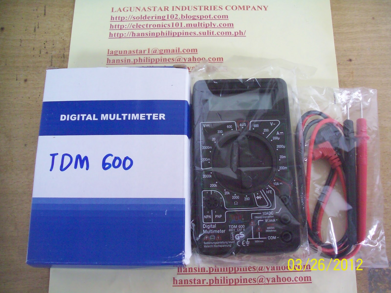 Soldering, Anti-Static, ThermoMeters Philippines: Digital Multimeter DT ...