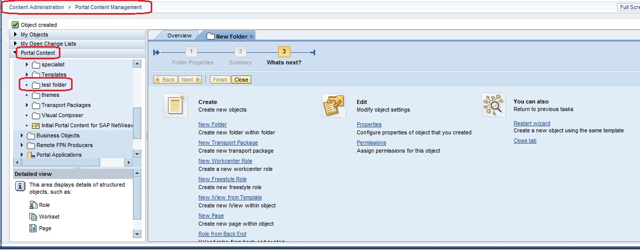 How To Create a Folder in SAP EP