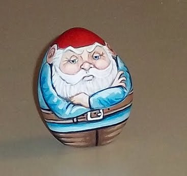 ANCIENT GRAFFITI: Laughing & Grumpy Gnomes Hand Painted Rock Art Stones