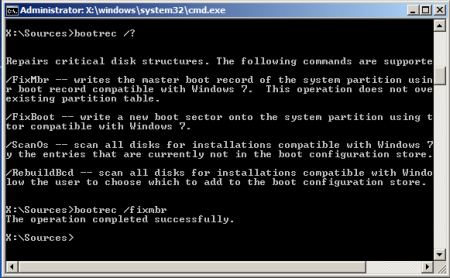 Xp recovery console commands fixboot - pormv