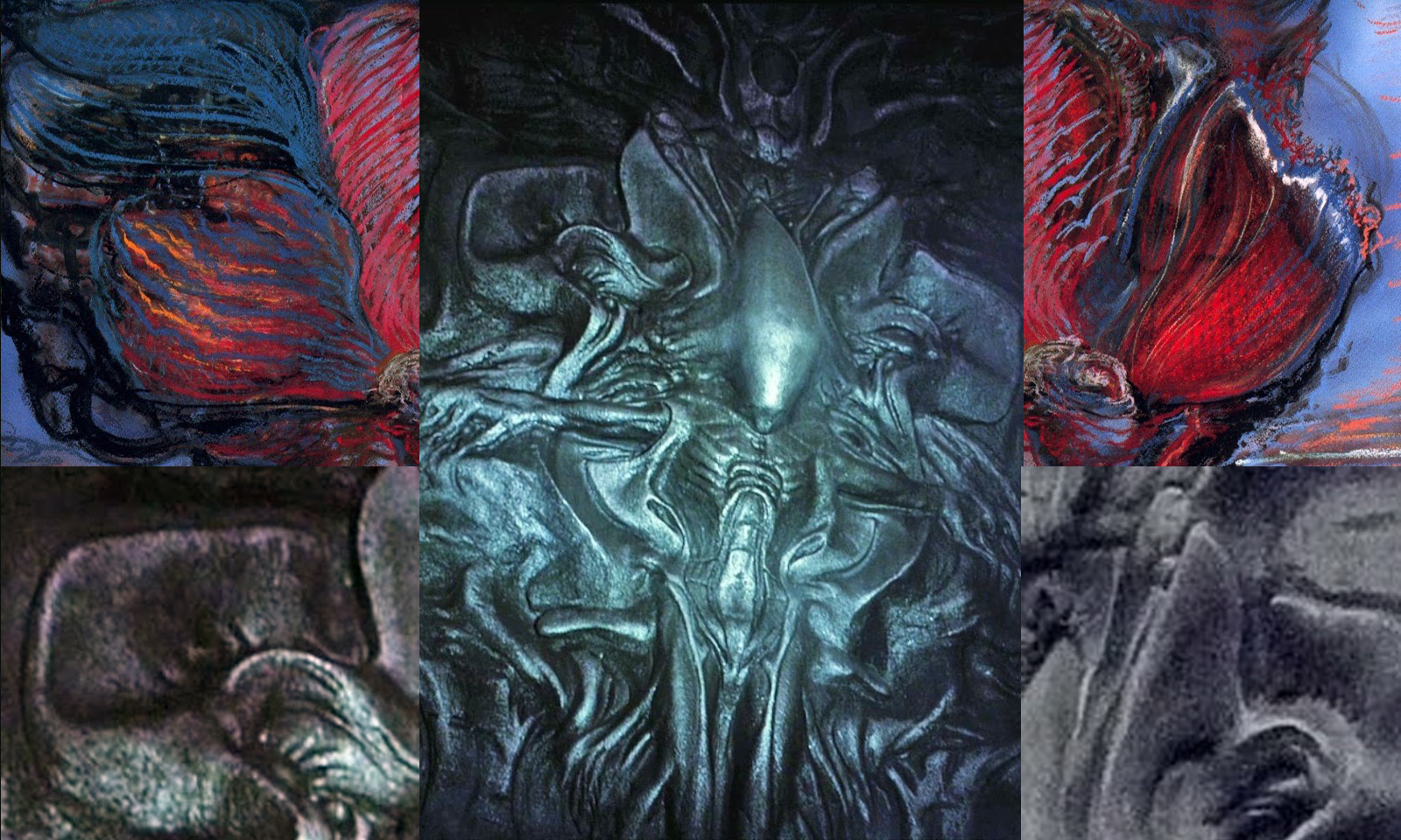 Alien Explorations: Prometheus: Giger-esque relief in the ampule room