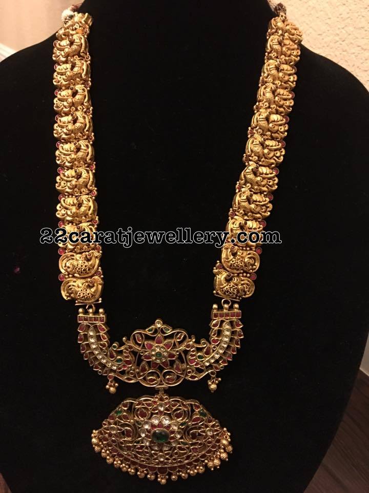 Antique Parrot Set with Ruby Locket - Jewellery Designs