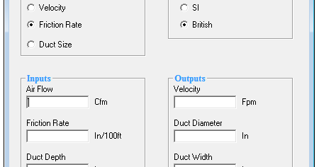 Download Ductulator Software for HVAC Duct Sizing for Free