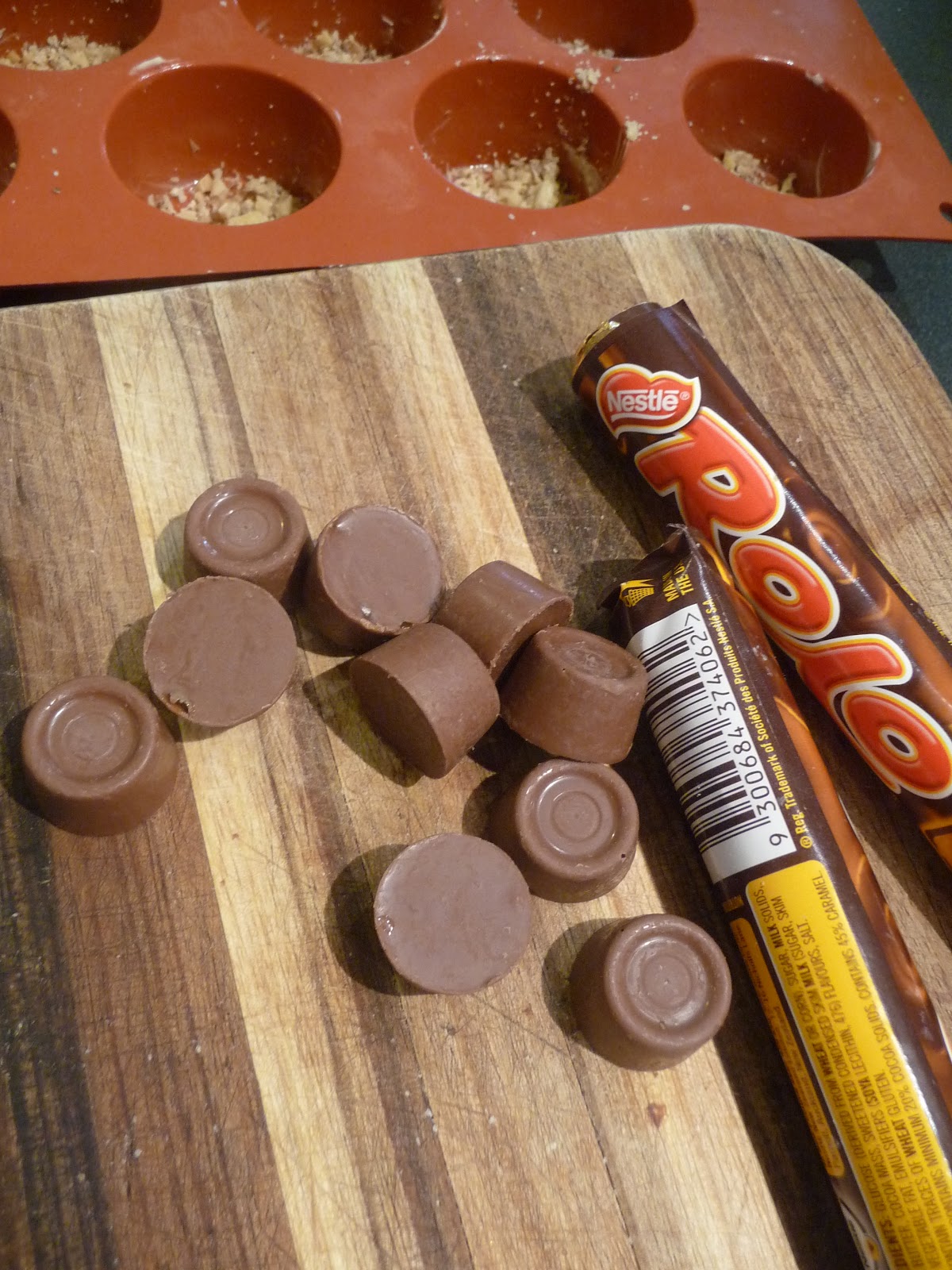 Maude and Betty: Walnut and Rolo brownie bites