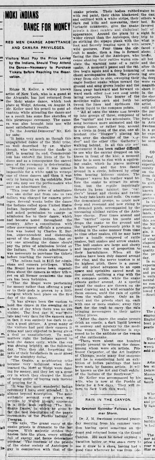 Moki (Hopi) Snake Dance and the Arizona Whites who Stage Dances to ...
