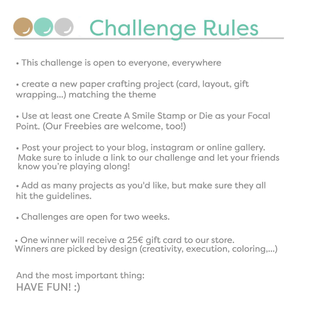 Create a smile: We dare you to Create a smile - tag it edition