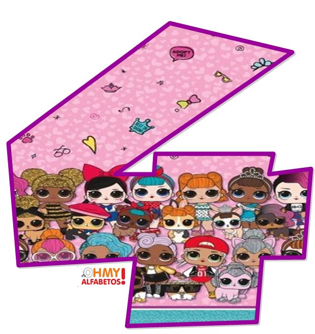 Alfabeto LOL Surprise. Cute LOL Surprise Abc. - Oh my Alfabetos!