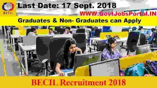 BECIL Recruitment for 50+ Data Entry Operator 2018 - BECIL Career ...
