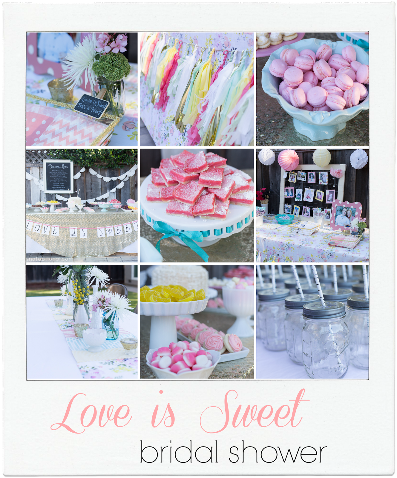 "Love is sweet" dessert bridal shower