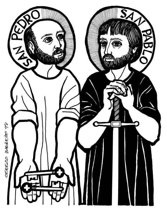 Materiales De ReligiÓn CatÓlica San Pedro Y Pablo Dibujos Para Colorear