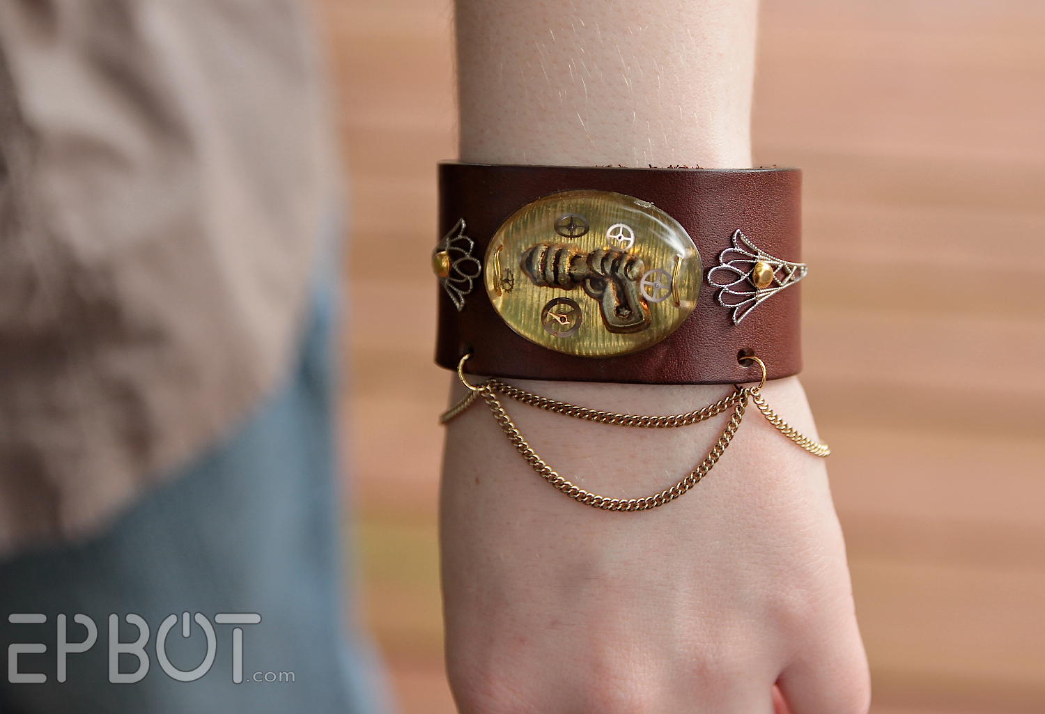 EPBOT: DIY Steampunk Resin & Leather Cuff