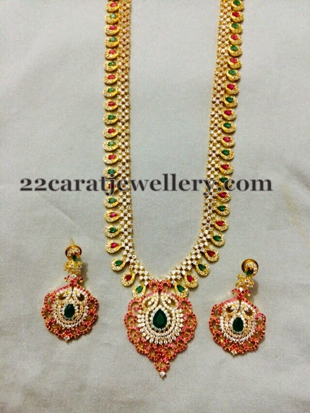 Available Diamond Style Imitation Long Sets - Jewellery Designs