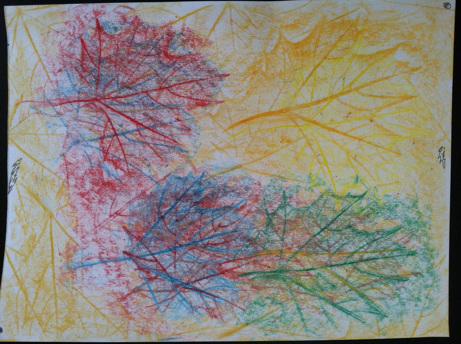 ART at NTA !: Leaf Texture Rubbings