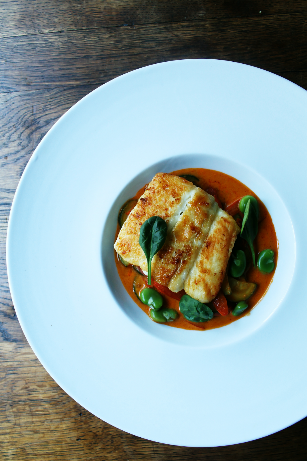 feast + harmony: Halibut with Spring Vegetable Curry