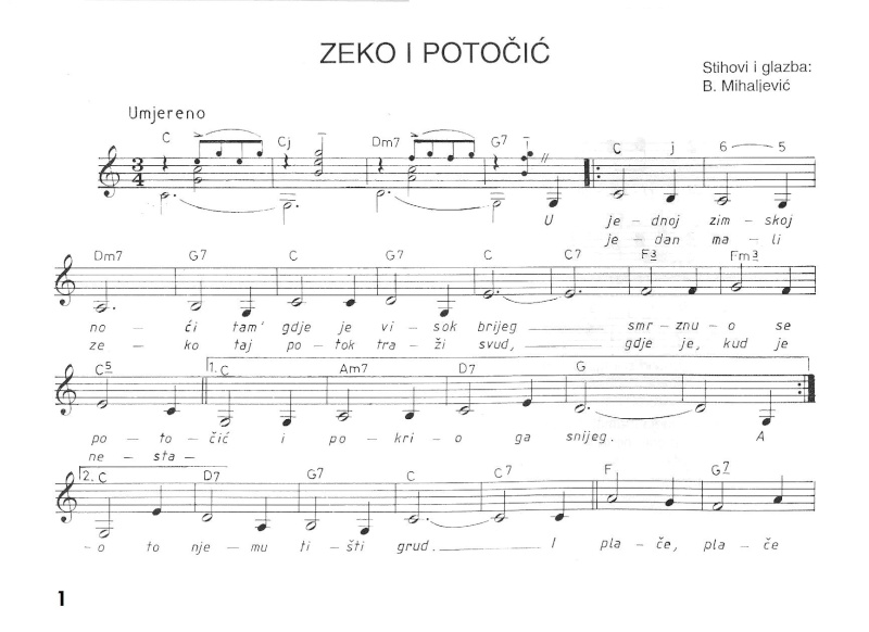 NOTE | DOMACE I STRANE: ZEKO I POTOČIĆ AKORDI NOTE