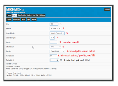 Cara Membuat Voucher (Mikhmon)
