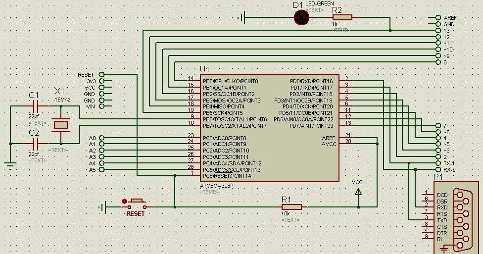 Virtual Terminal Arduino Proteus 