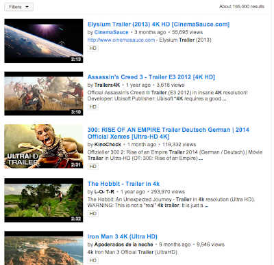 Ultra HD Trailers: 4K Trailers on YouTube