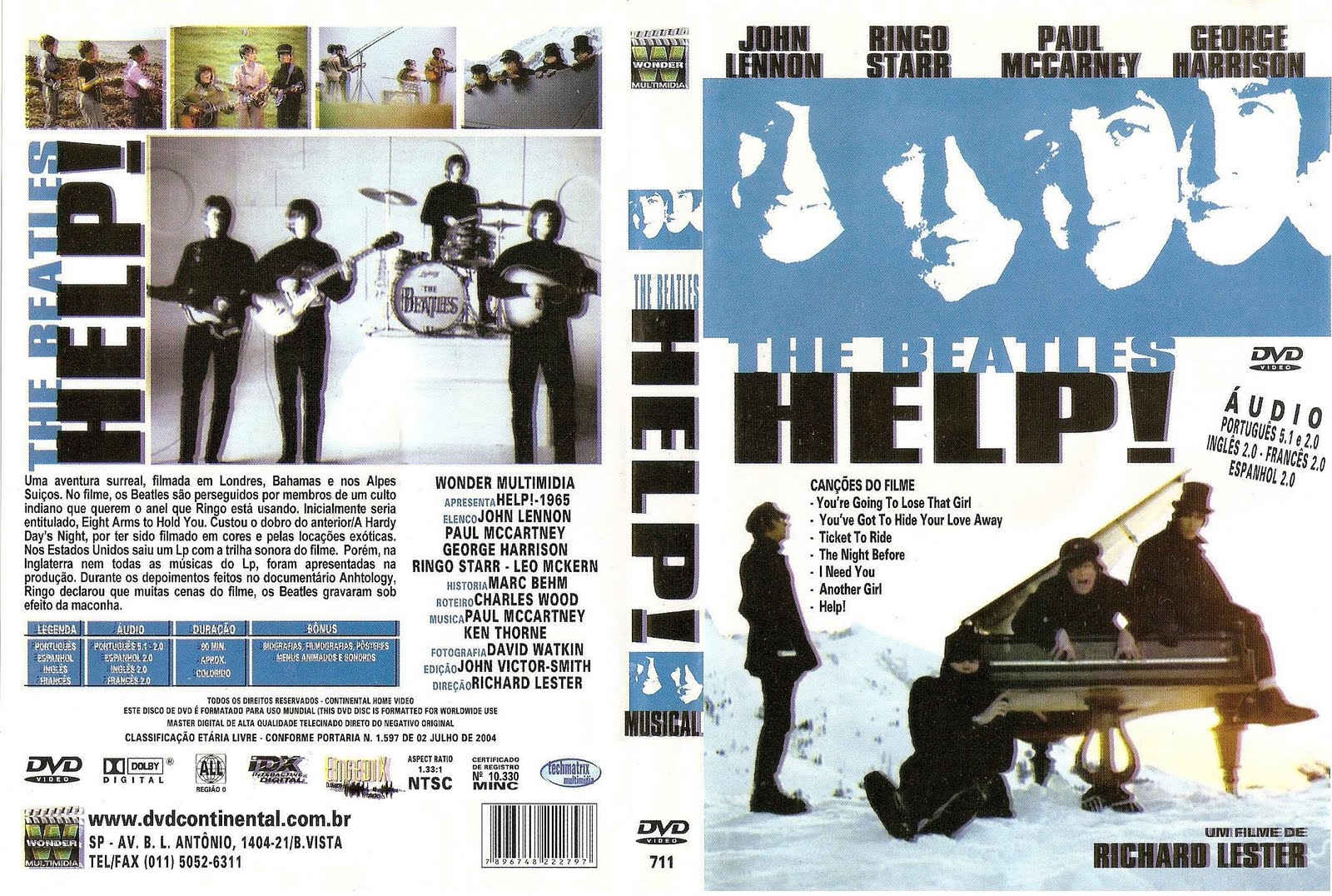 Capas Filmes Aventura: The Beatles - Help