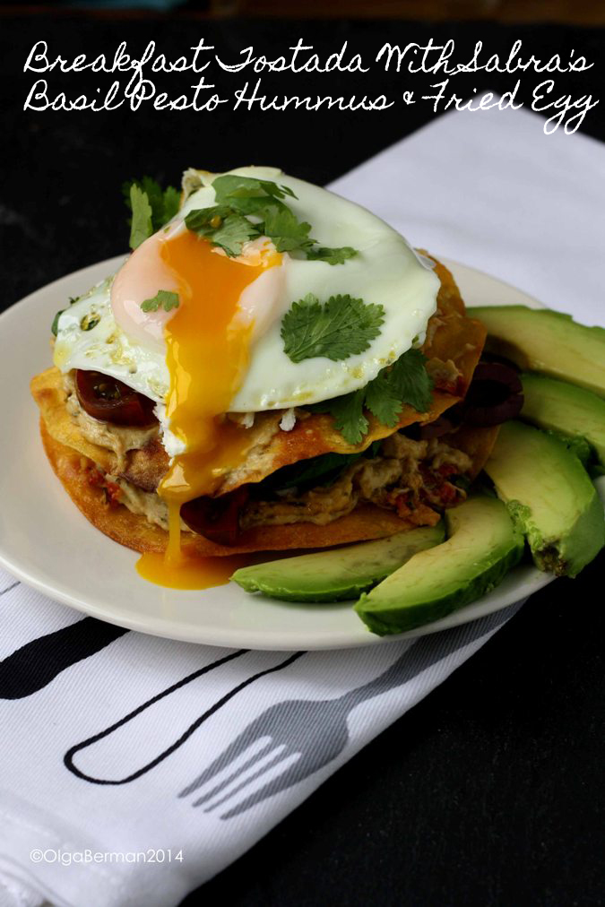 Mango & Tomato: Breakfast Tostada With Sabra's Basil Pesto Hummus ...