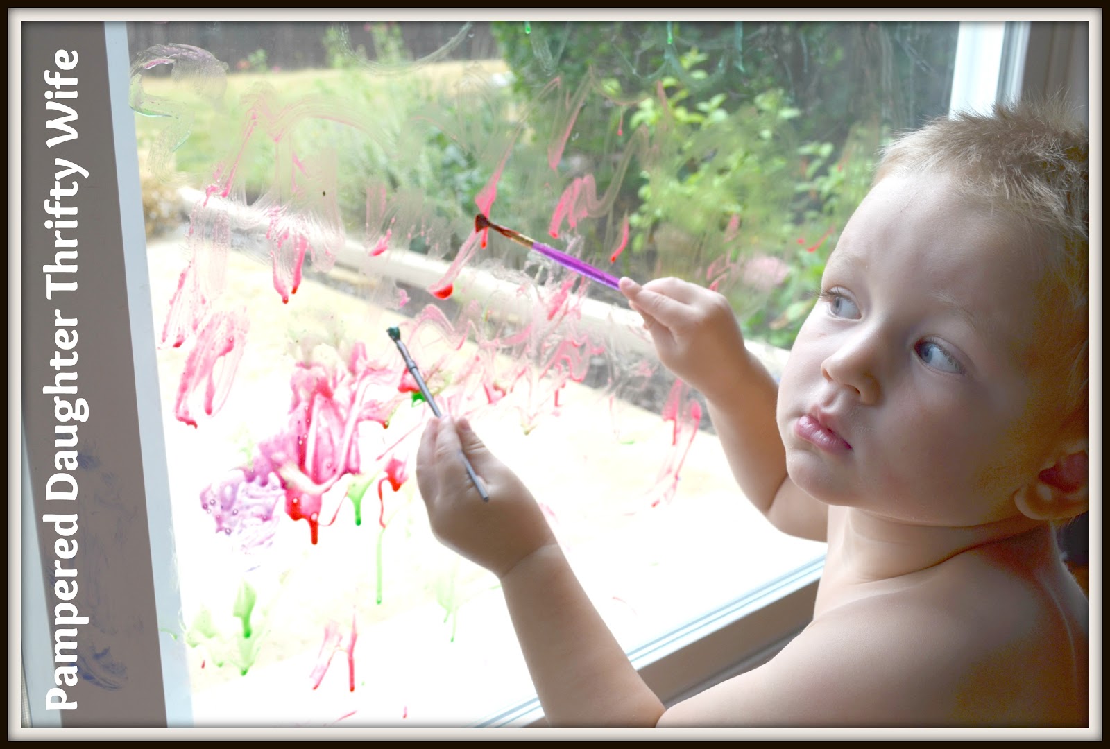 Pampered Daughter Thrifty Wife: Soap Painting w/ my Toddler