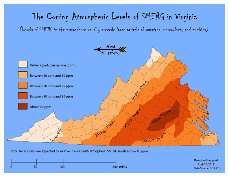 Intro to Digital Cartography: Lab 8: Isoline example maps
