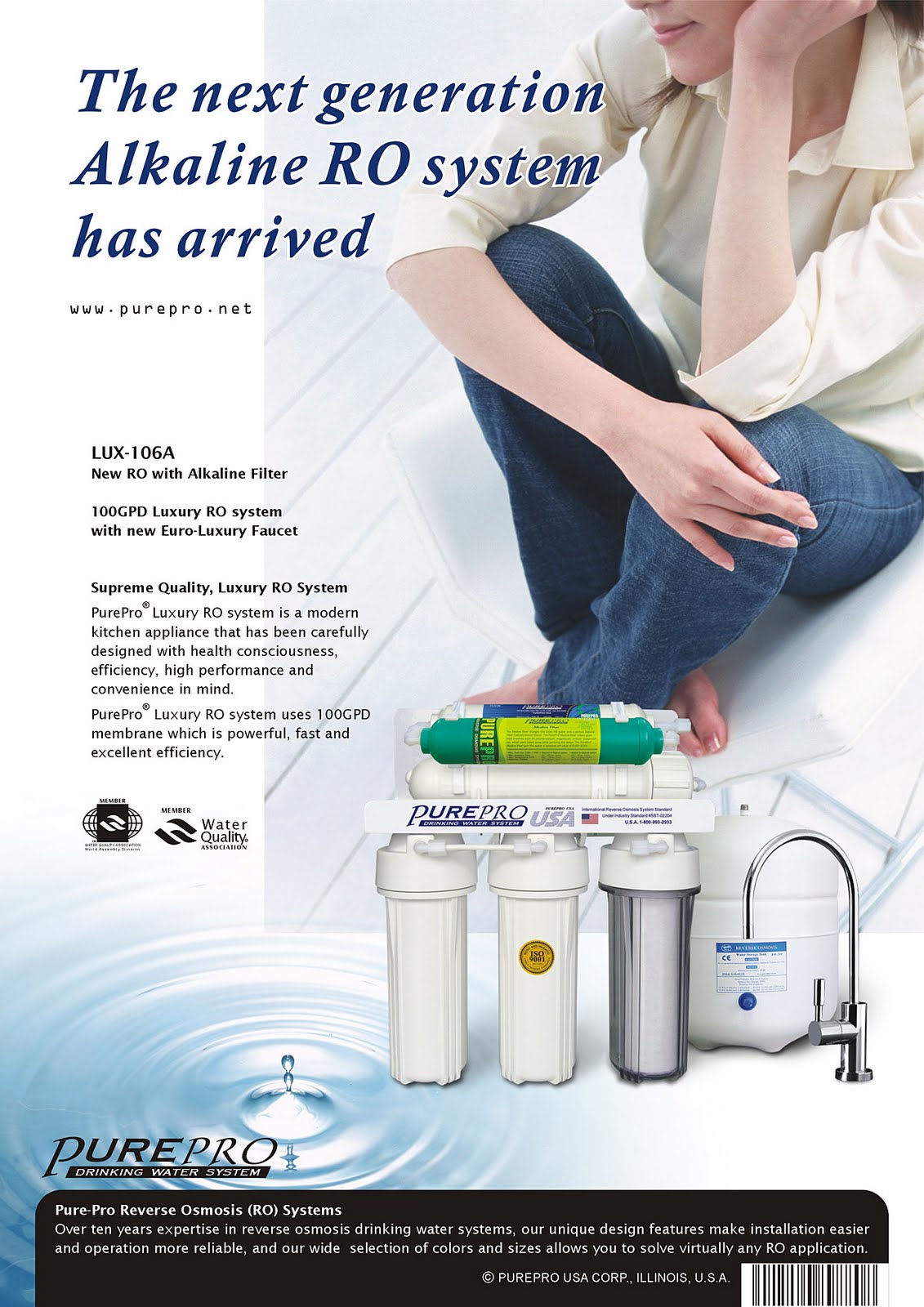 PurePro® LUX-106A Reverse Osmosis Water Filtration System