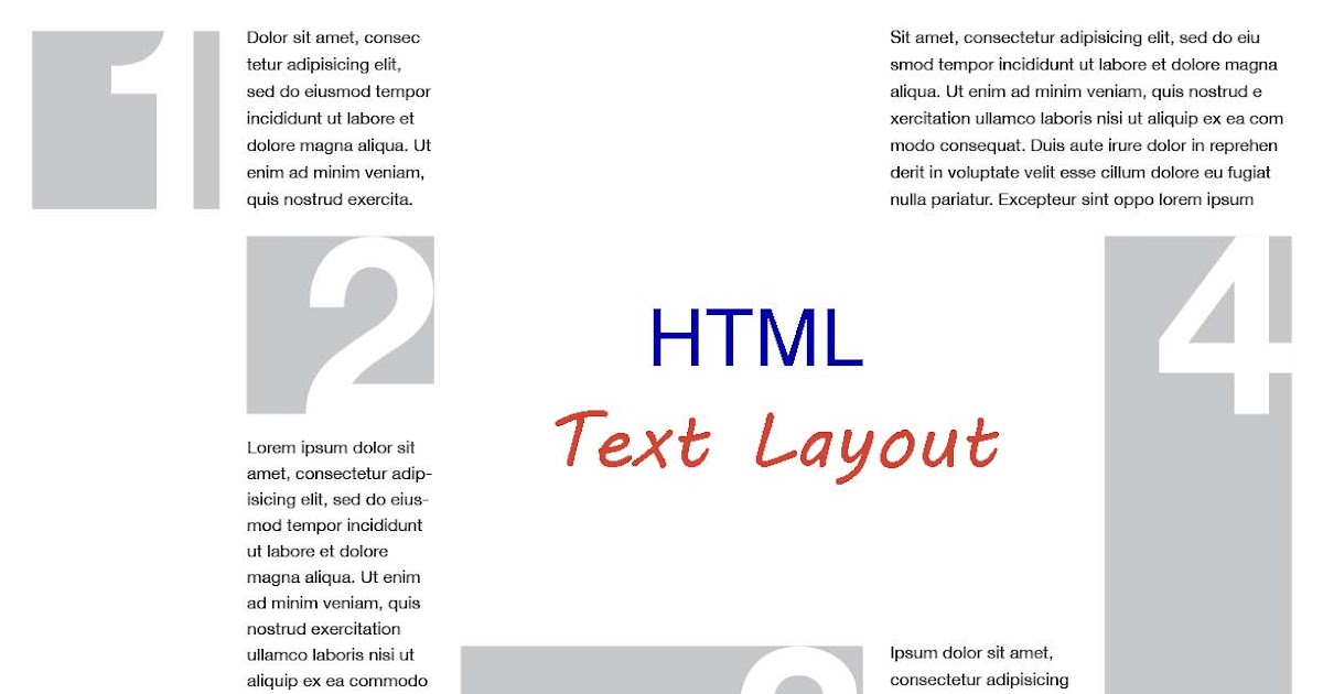 Girfa : Student Help: HTML : Text Layout
