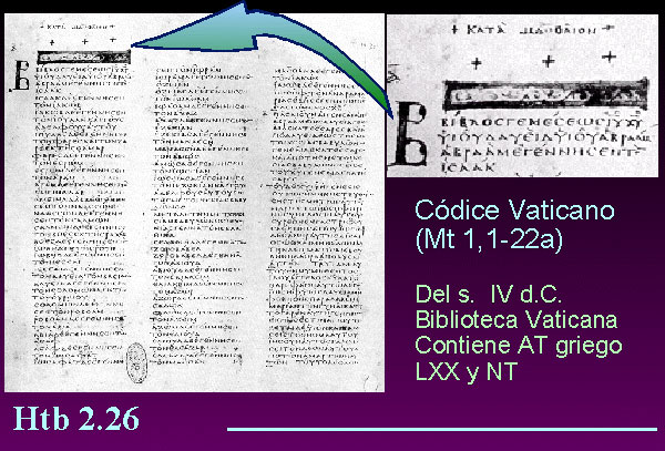 TORAH HABRIT HAJADASHAH: El Códice Vaticano