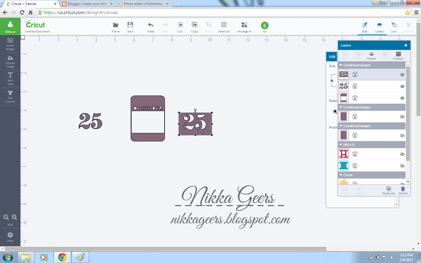 Create your Vision: Cricut Explore Tutorial - Attach vs Slice