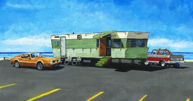 Beacham Owen Art Studio: 29 Cove Road - Jim Rockford's Malibu trailer