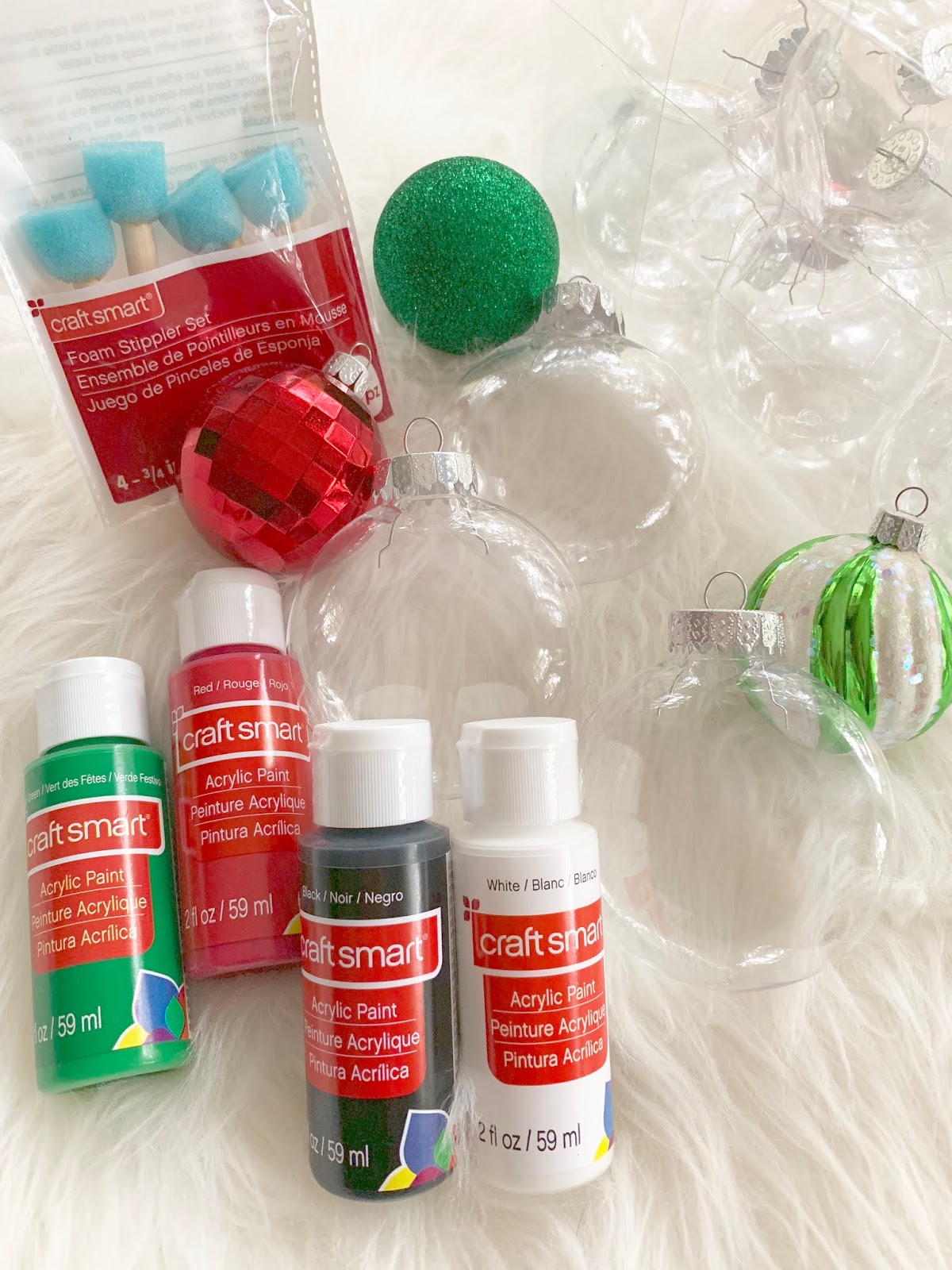 Teacher Gifts: DIY Christmas Hand-Painted Clear Plastic Ornaments