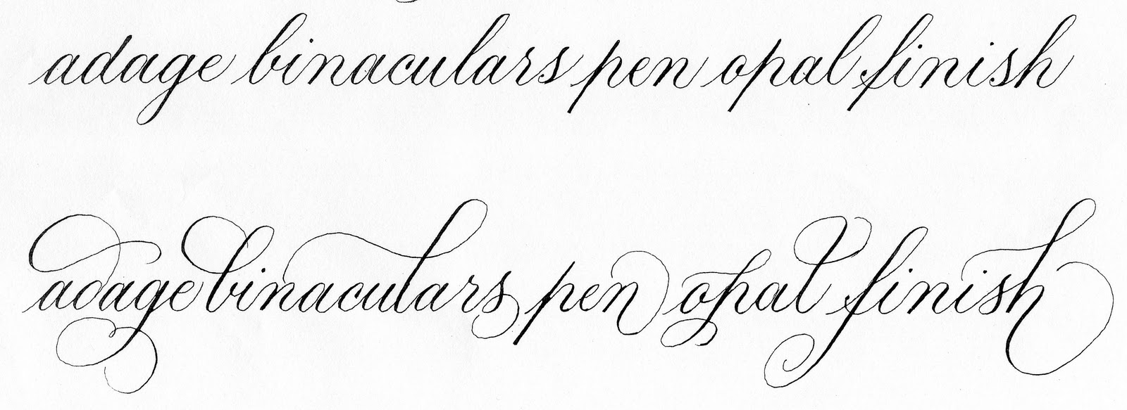 DeAnn Singh Calligraphy: January 30, 2012 - Copperplate Class #3 at ...