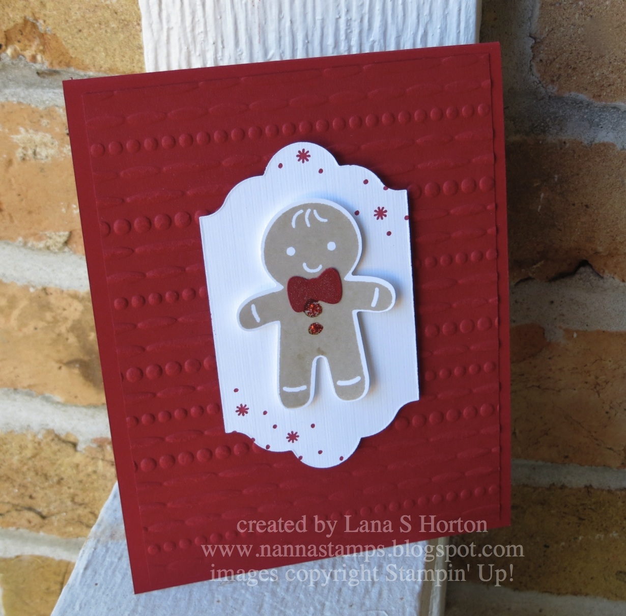 Stamping with Nanna: Gingerbread Man Card