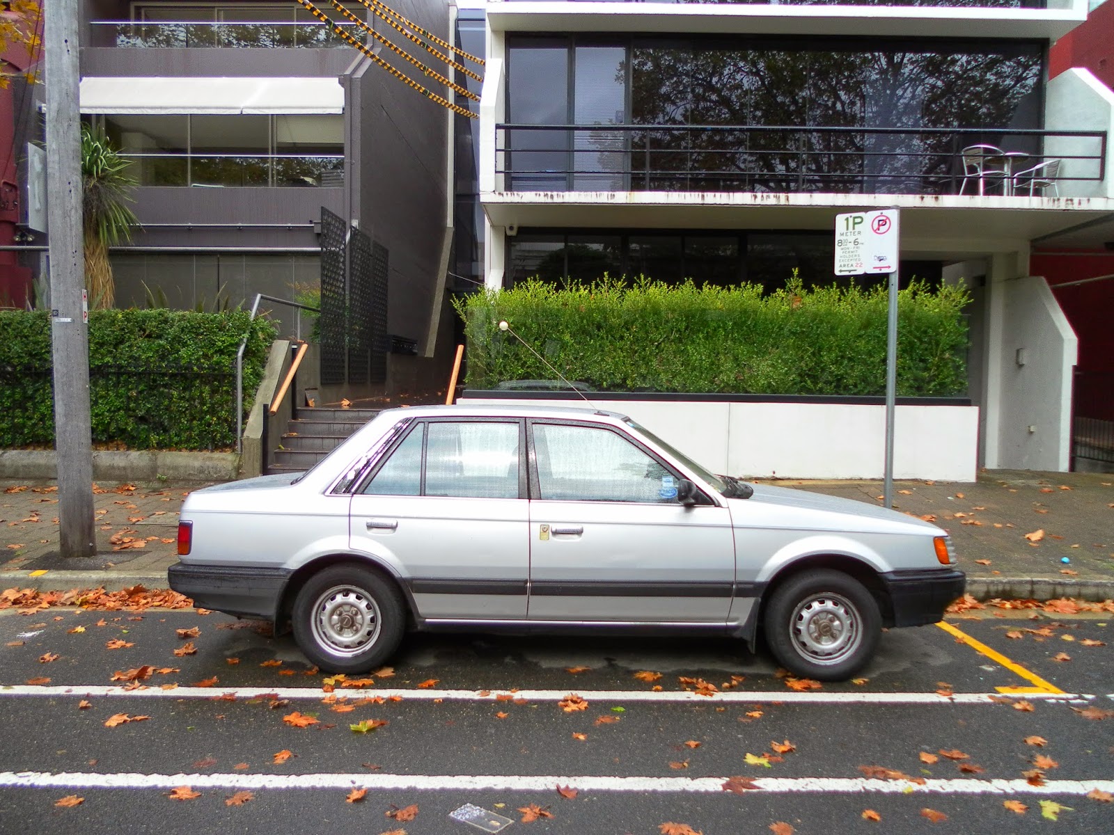 Aussie Old Parked Cars: 1985 Mazda BF 323 1.6 Sedan