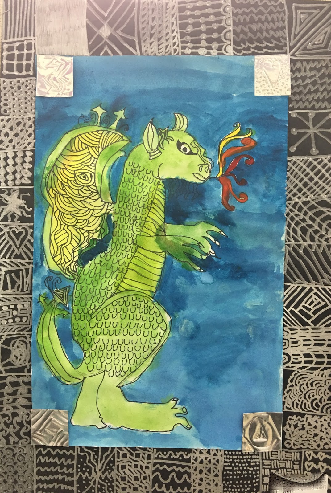 Art Room Blog: 5th Grade Dragon Drawings