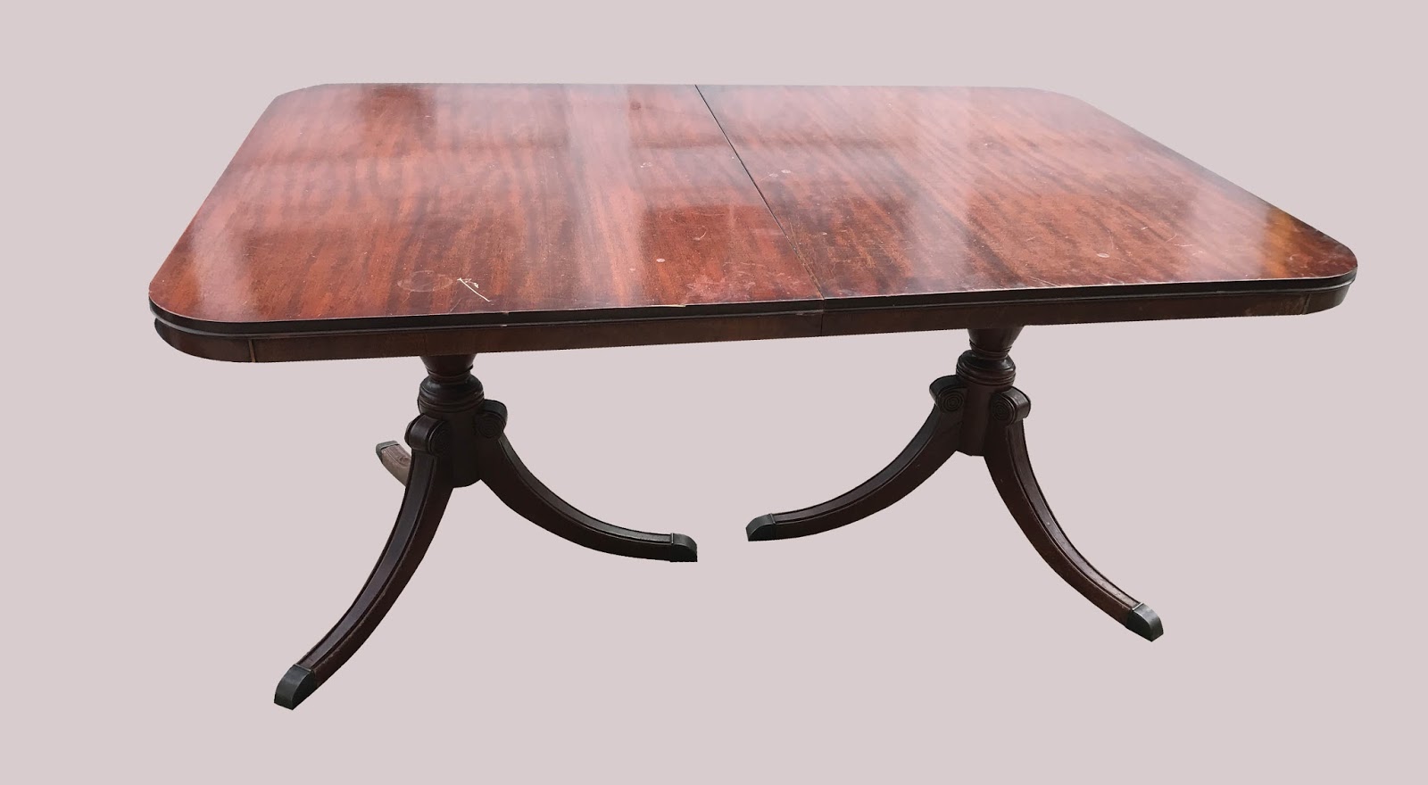 Uhuru Furniture & Collectibles: 1940s Mahogany Dining Table with 2 ...