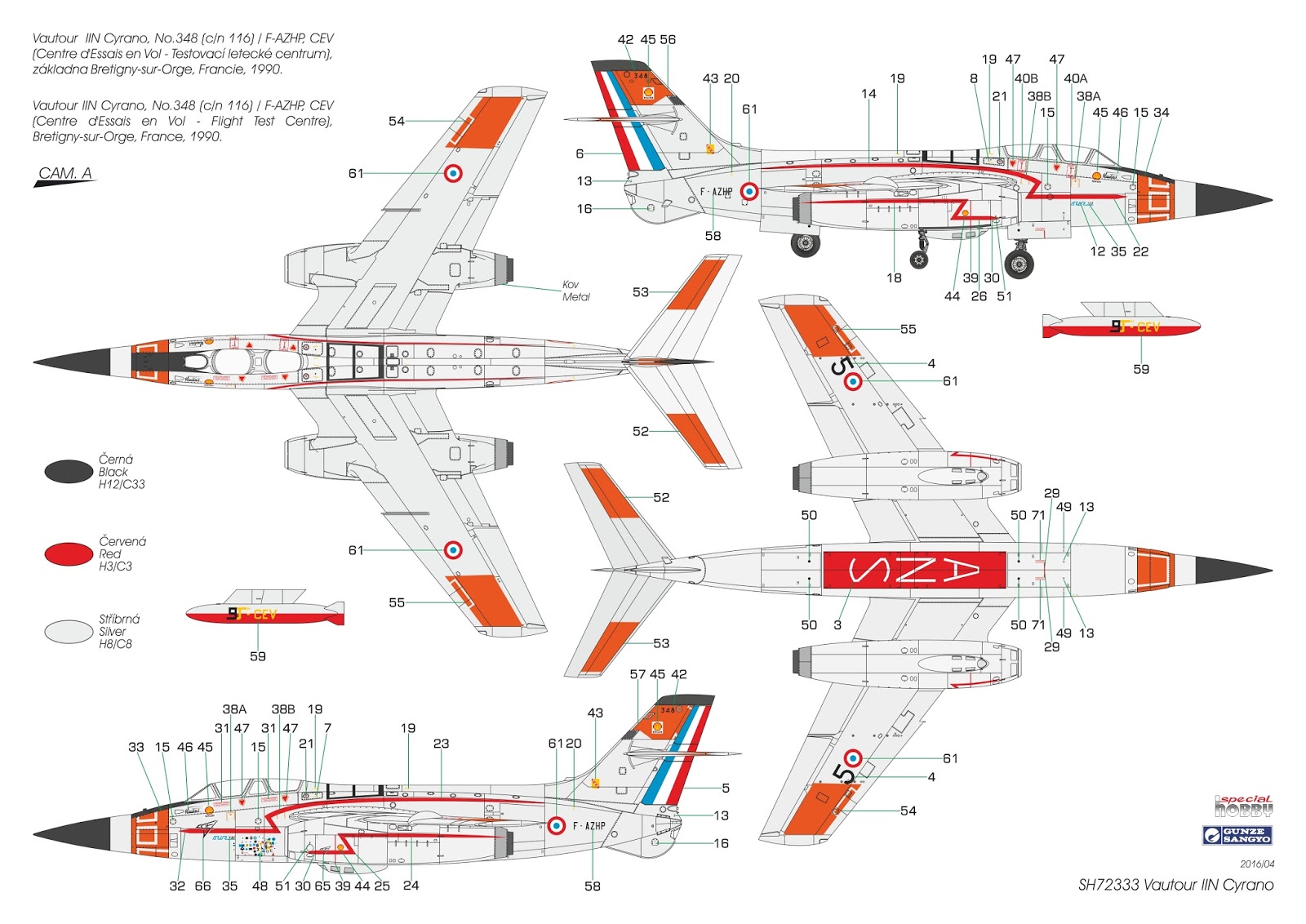 SH72333 Vautour “Cyrano radar” liveries