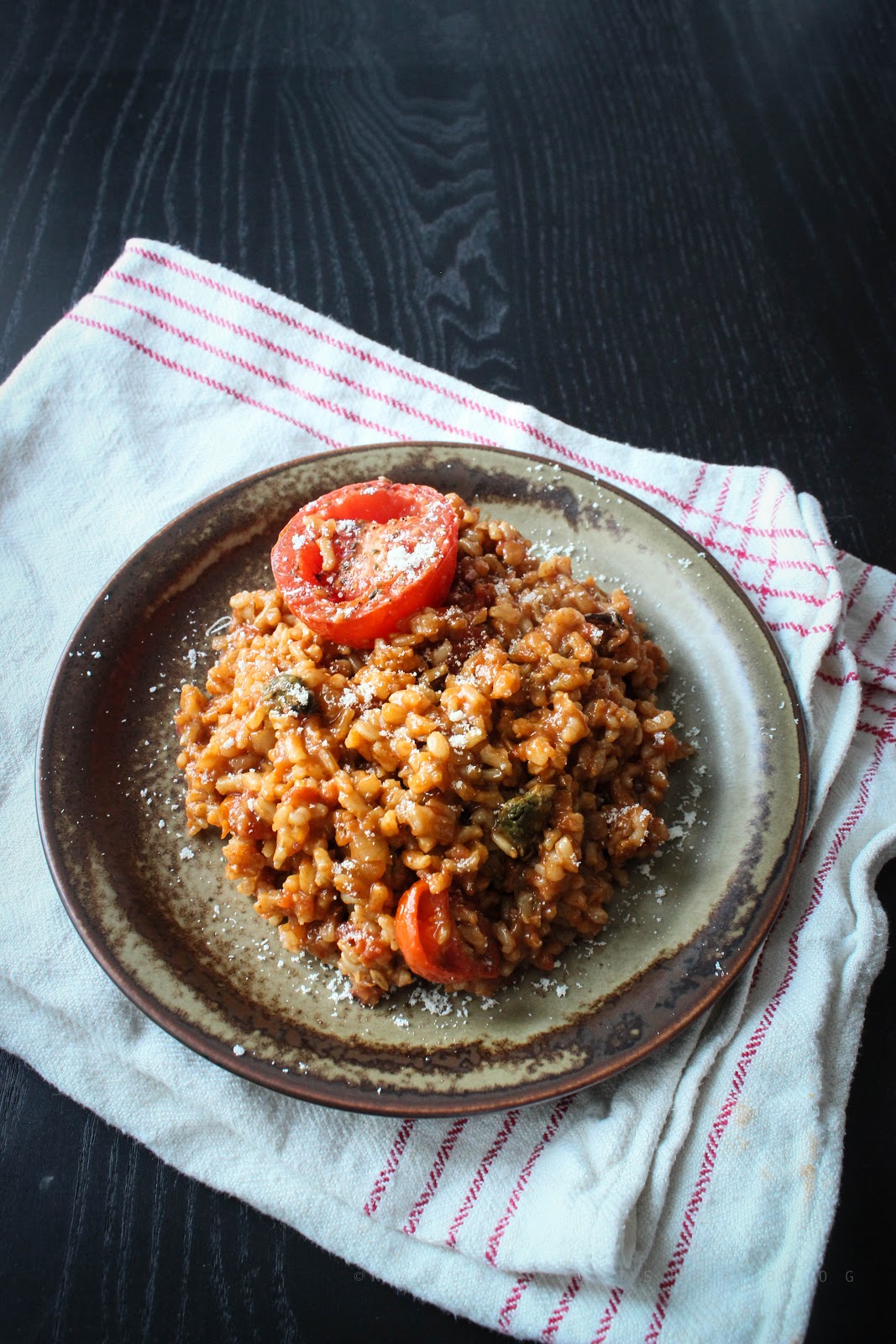 Roasted Tomato Risotto With Smoked Mussels - Nature Whisper