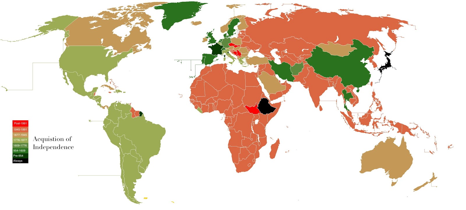 Acquistion of Independence - Vivid Maps