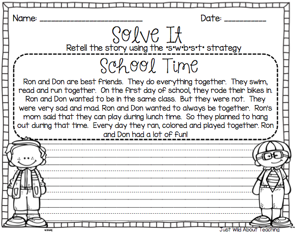 Somebody Wanted But So Then Printable