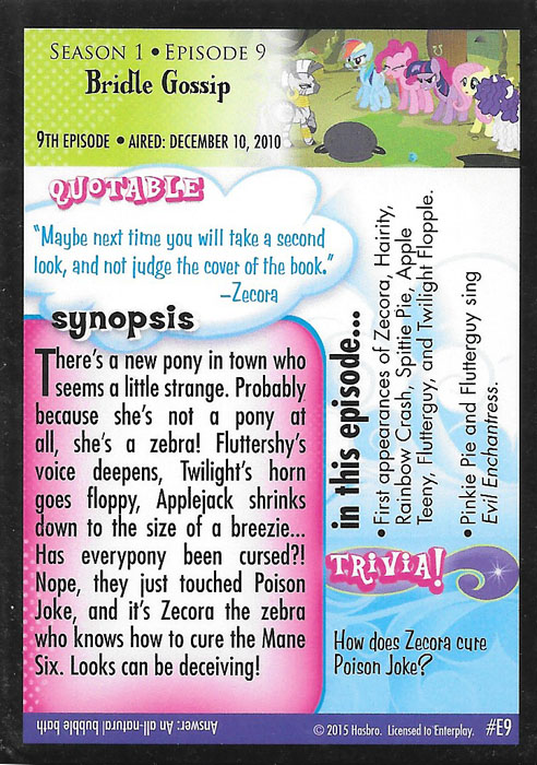 My Little Pony Bridle Gossip Series 3 Trading Card | MLP Merch