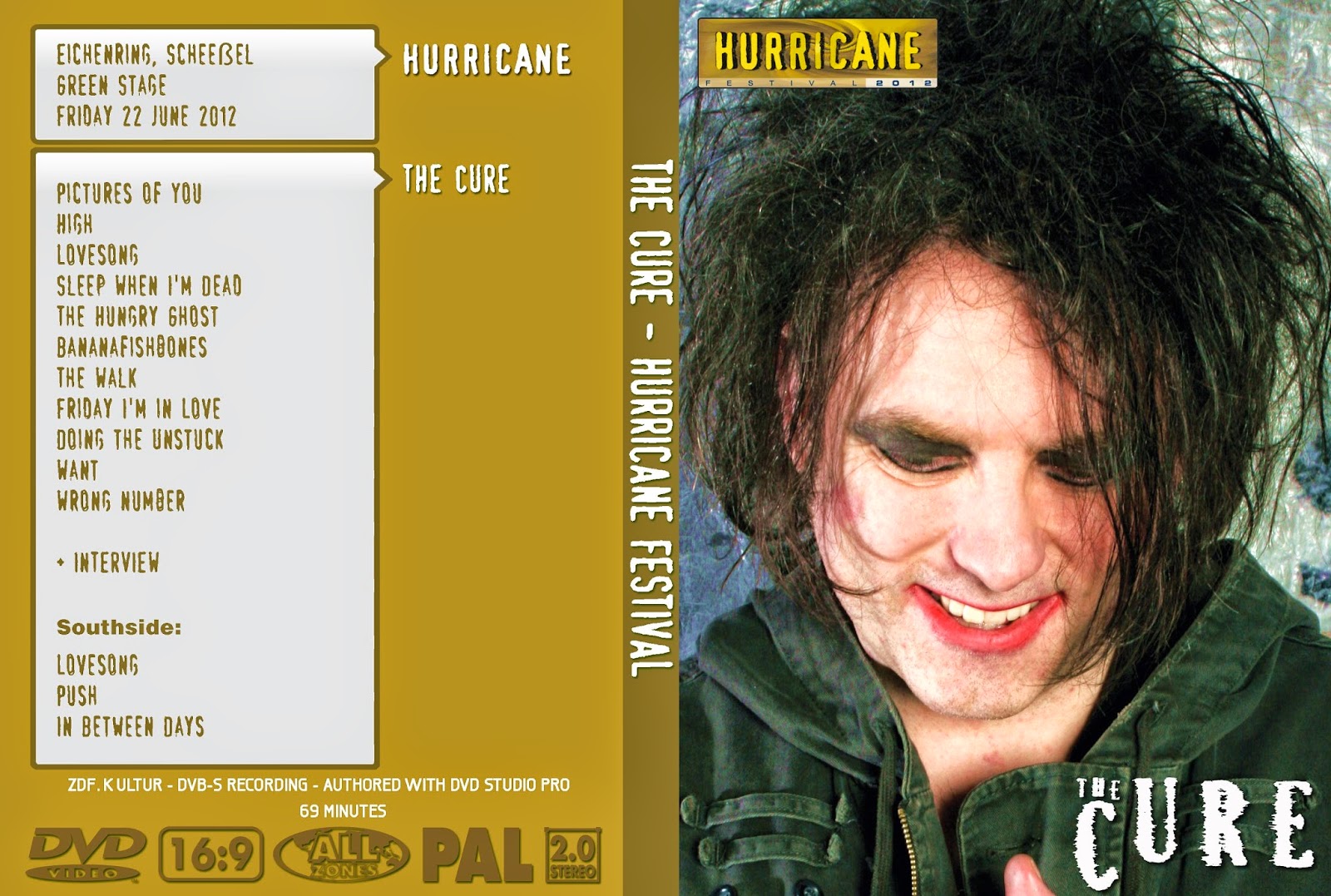 BANCA DO ROCK Rock Concert DVD: 2951 - DVD - THE CURE 2012 - BOOTLEG