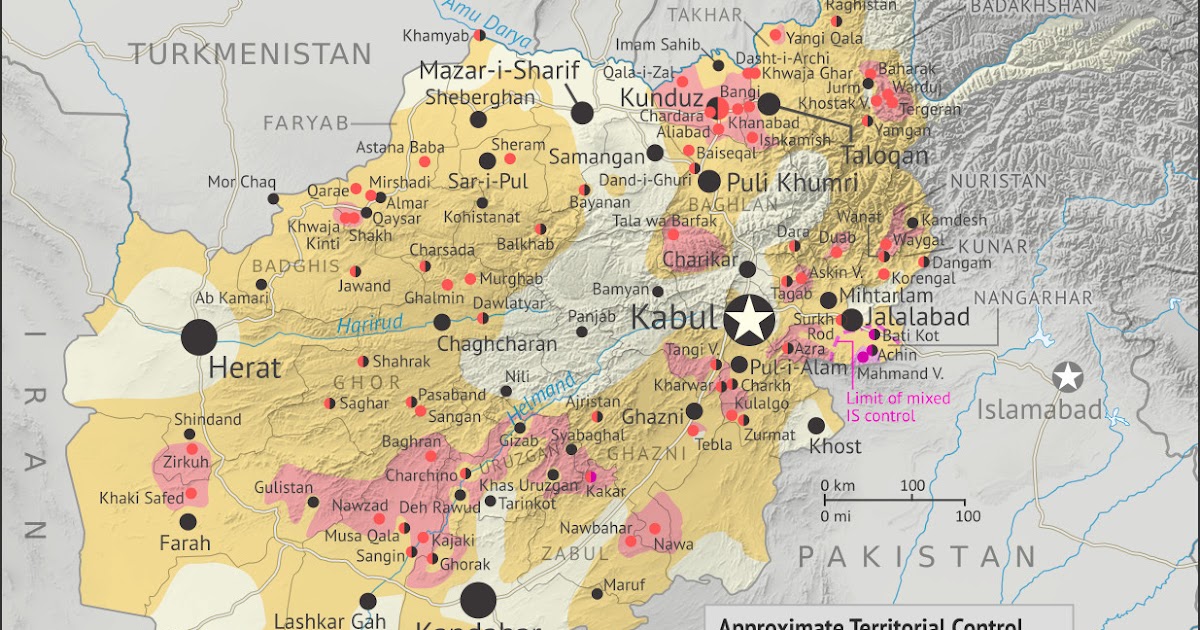 2015 in Afghanistan: Map of Taliban and "Islamic State" Control ...