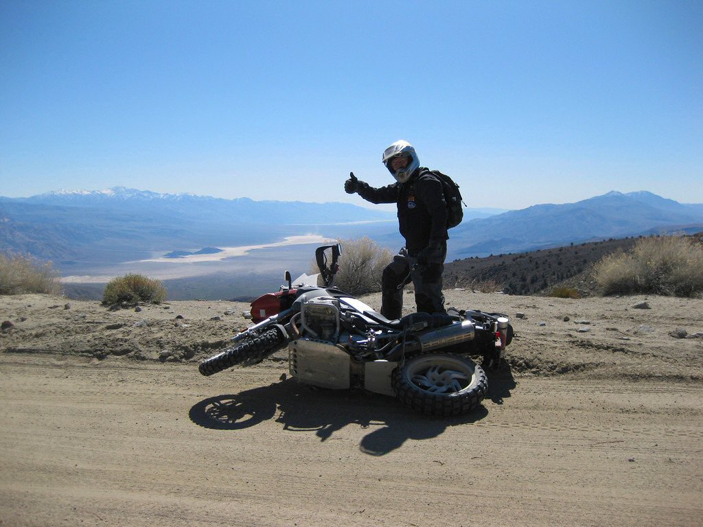 Flies in your Teeth: Embarrassing episode - dropping a motorcycle in public