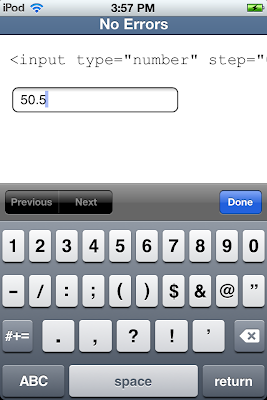 Triggering Numeric Keyboards with HTML5