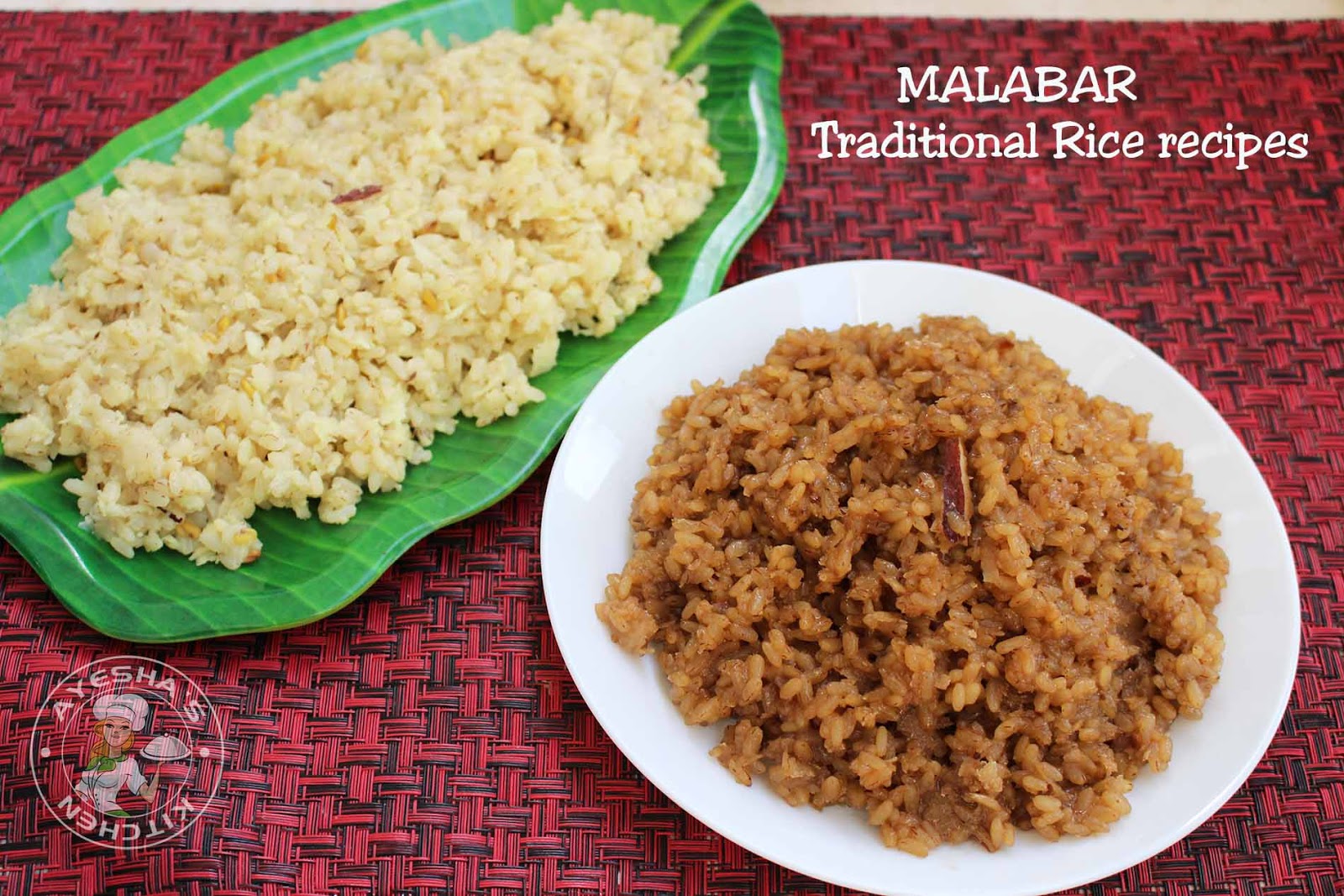 MALABAR RICE RECIPES - COCONUT RICE AND JAGGERY RICE