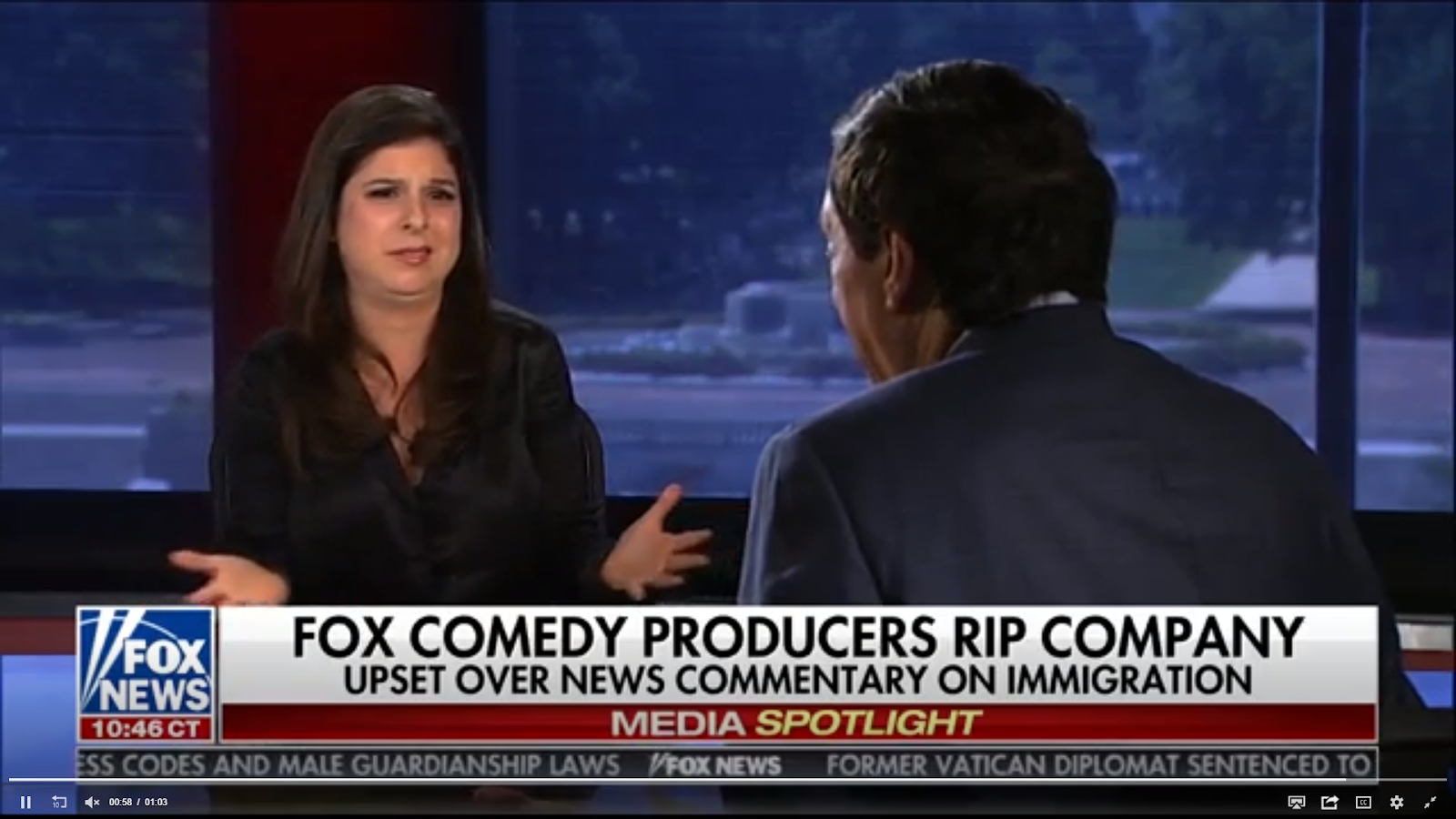 Ladies in Satin Blouses: Sara Fischer - black satin blouse